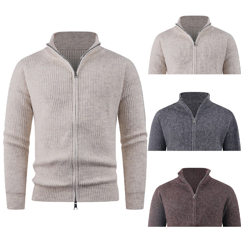 Herren Strickpullover Mit Reiverschluss