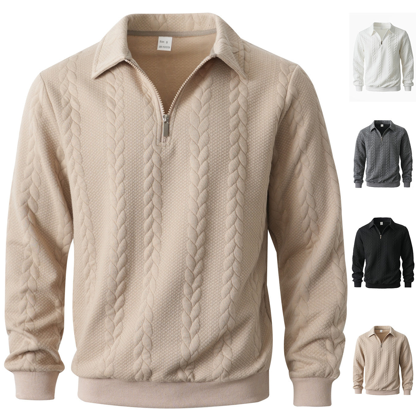 Herren Strickpullover Mit Reiverschluss