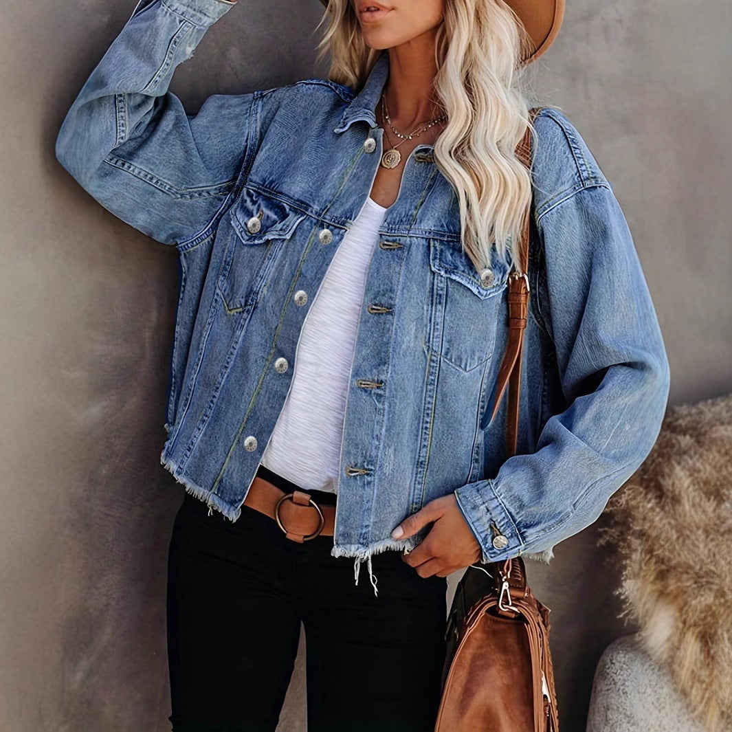 Jeansjacke Oversize Damen Vintage