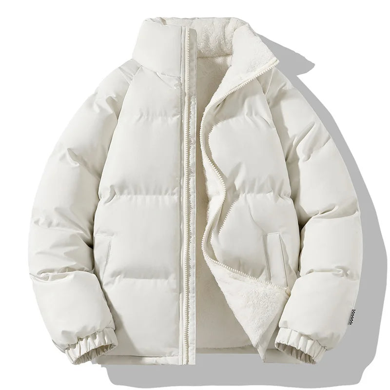 Fleece-lined Puffer Jacket with Alpine Design – berg-feldt