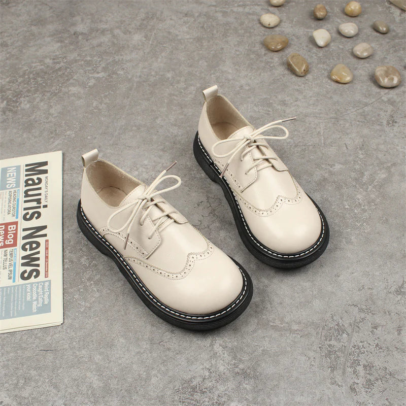 Alena: Wide-Fit Brogue Oxford Shoes – berg-feldt