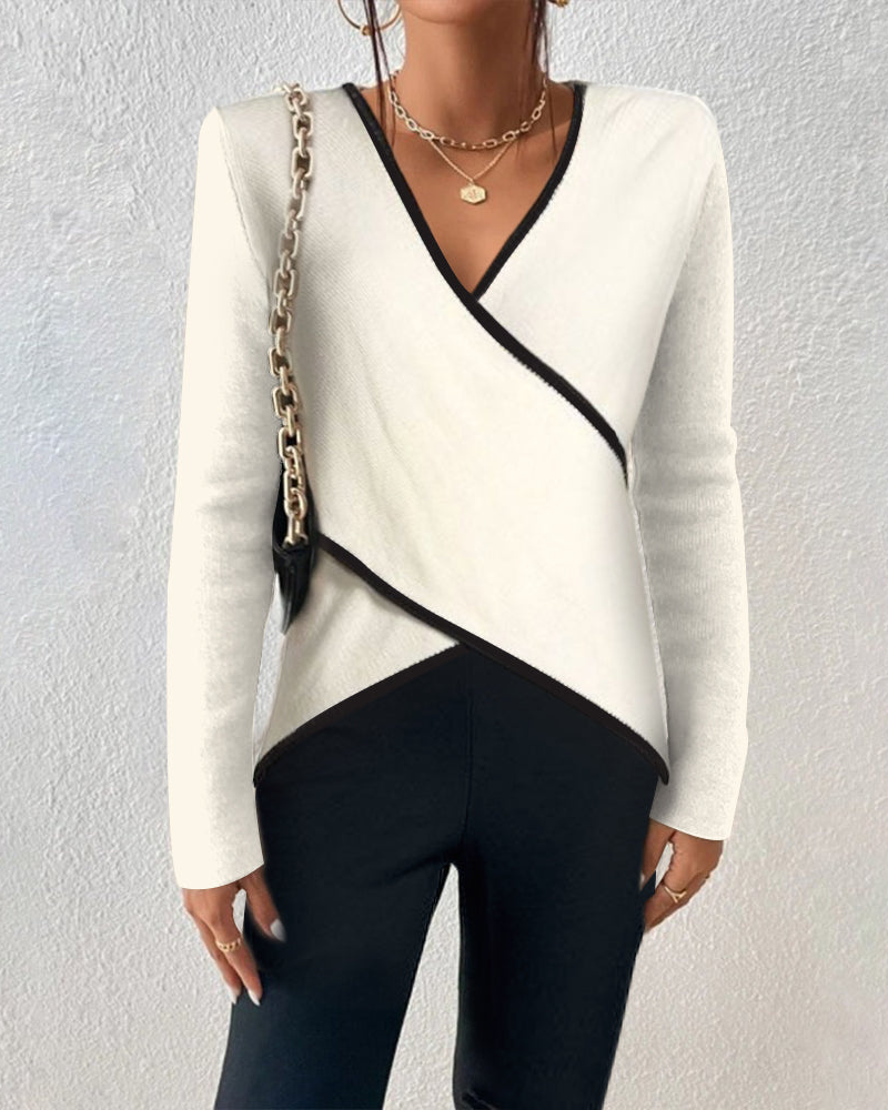 ABIGAIL: Trendiger Pullover mit V-Ausschnitt – berg-feldt