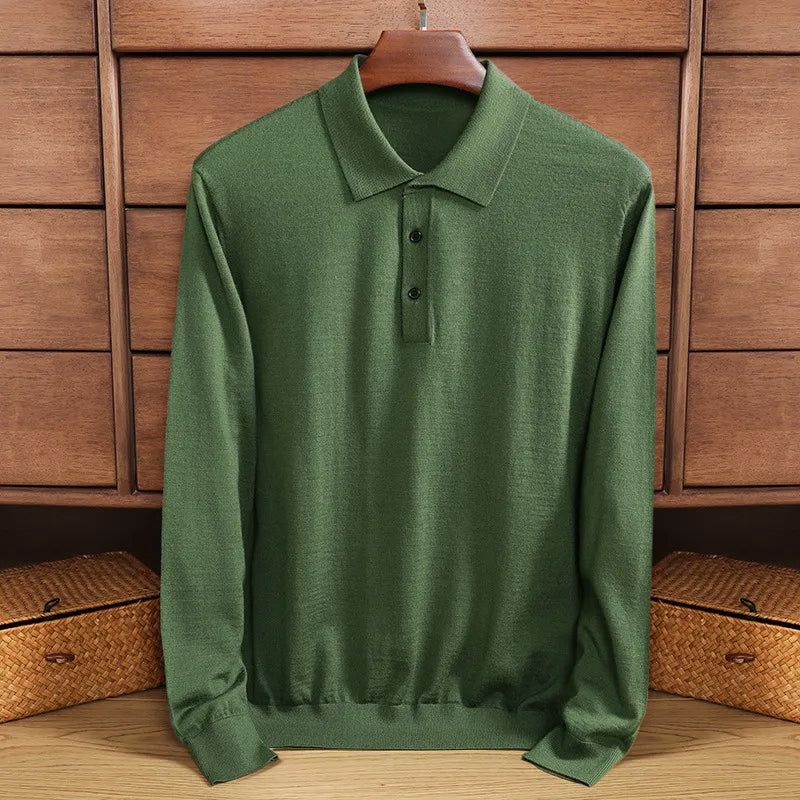 Entspanntes Langarm-Poloshirt Rick – berg-feldt