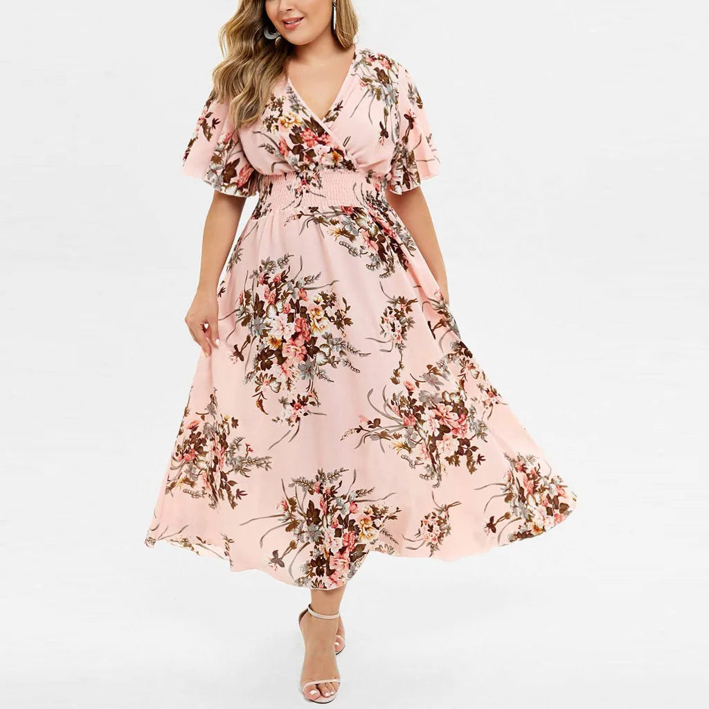 Plus-Size Rebecca Floral Chiffon Dress – berg-feldt